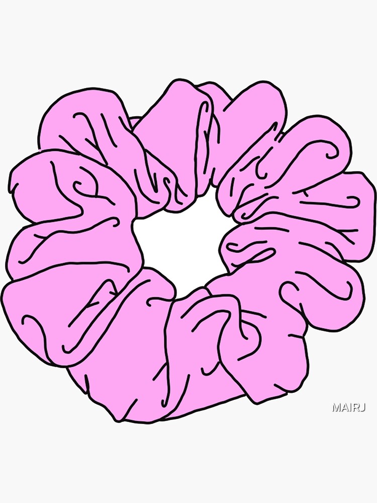 "Pink Scrunchie " Sticker for Sale by MAIRJ | Redbubble