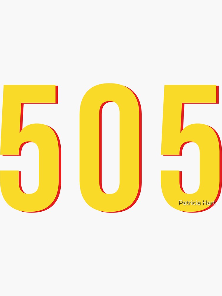 "505" Sticker for Sale by patriciahart13 | Redbubble