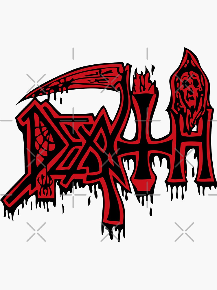 "DEATH" Sticker for Sale by rippingthrash | Redbubble
