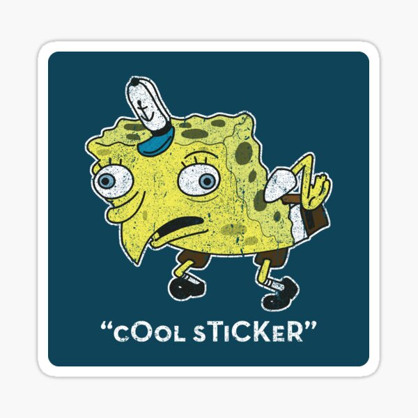 "Mocking Spongebob Meme" Sticker by huckblade | Redbubble