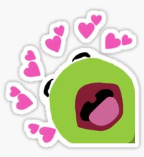 Kermit Heart Stickers | Redbubble