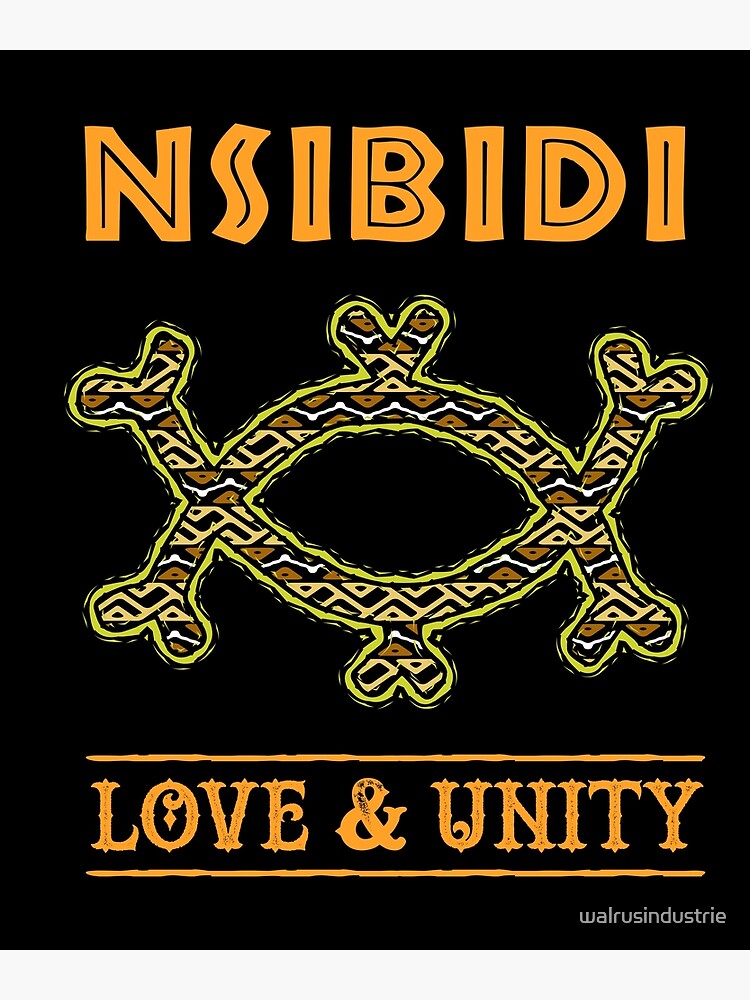 "Black Month African Tribal Nsibidi Symbol product" Poster by ...