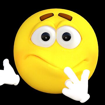 "Thinking Emoji Yellow Face T-shirts & Sticker - emoji characters " Art ...