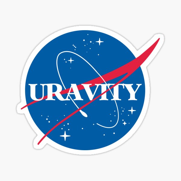 "URAVITY" Sticker for Sale by ChiseLovesong | Redbubble