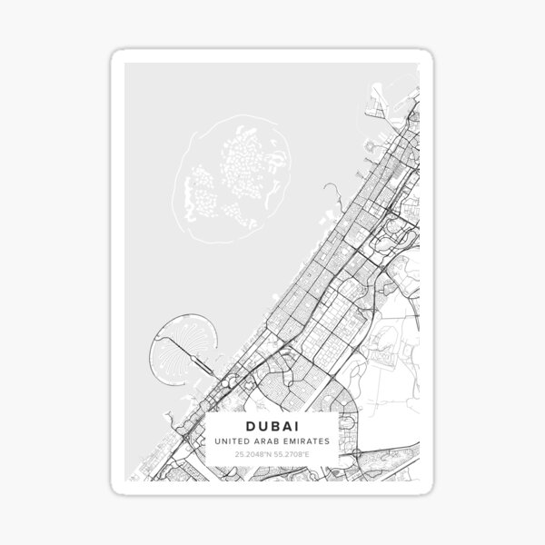 "Dubai Map" Sticker for Sale by Kara515 | Redbubble