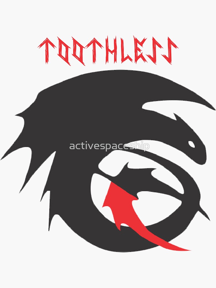 "Toothless" Sticker for Sale by activespaceship | Redbubble
