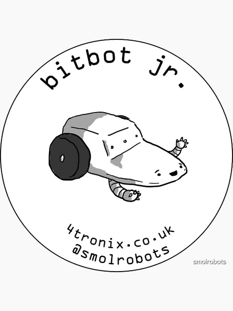 "Bitbot Jr." Sticker for Sale by smolrobots | Redbubble