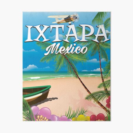"Ixtapa Mexico Beach poster" Art Board Print for Sale by vectorwebstore ...