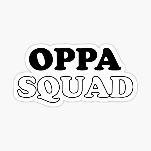 "OPPA SQUAD" Sticker for Sale by namjoonstrash | Redbubble
