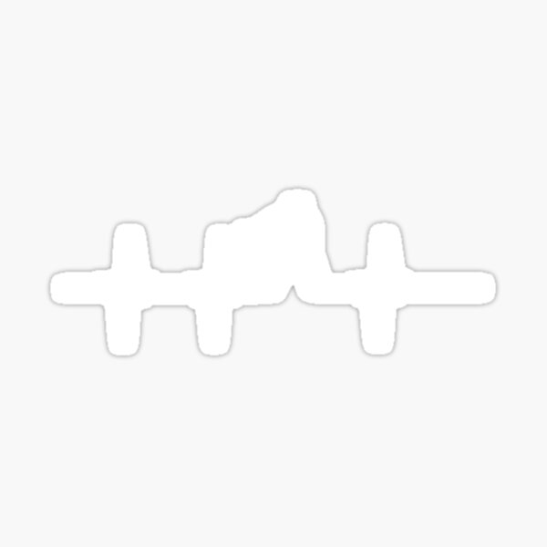 "Stick shooting ECG heartbeat pulse" Sticker for Sale by NoblePirates ...