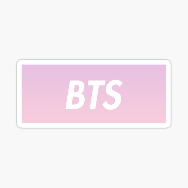 "BTS AESTHETIC GRADIENT LOGO" Sticker by namjoonstrash | Redbubble