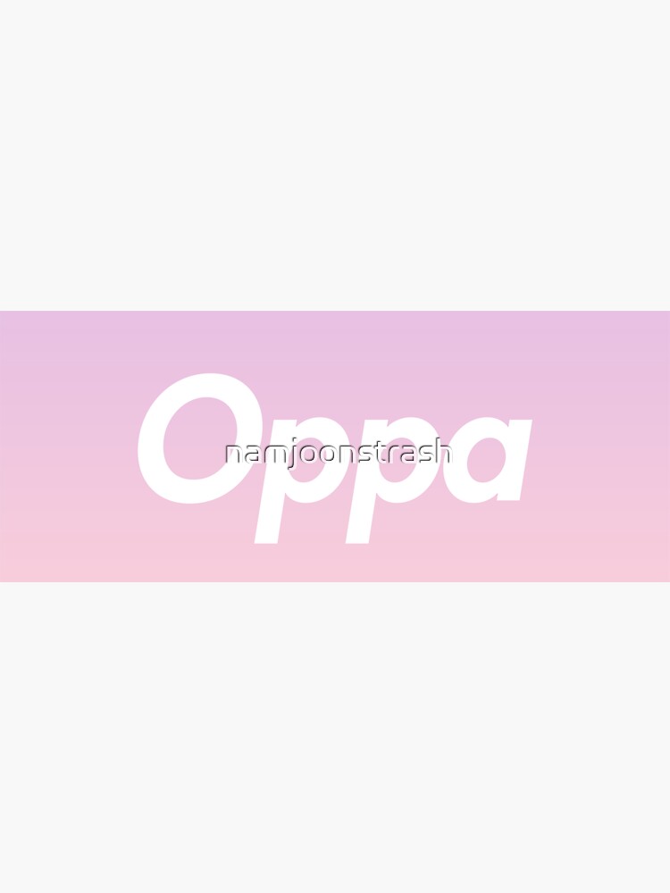 "OPPA AESTHETIC GRADIENT LOGO" Sticker for Sale by namjoonstrash ...