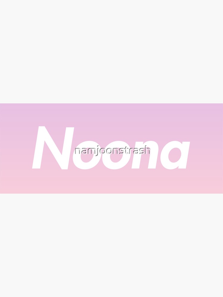 "NOONA AESTHETIC GRADIENT LOGO" Sticker by namjoonstrash | Redbubble