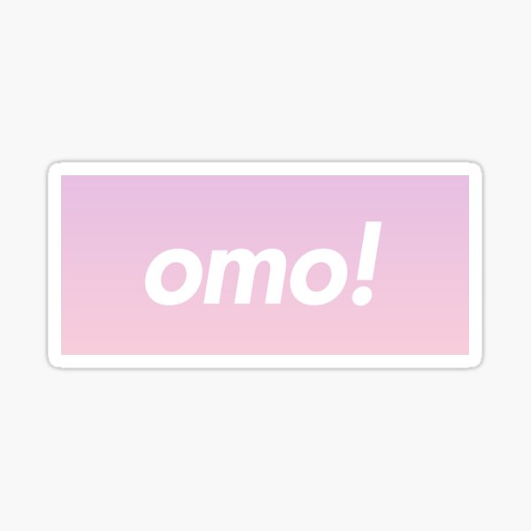 "OMO?! AESTHETIC GRADIENT LOGO" Sticker by namjoonstrash | Redbubble