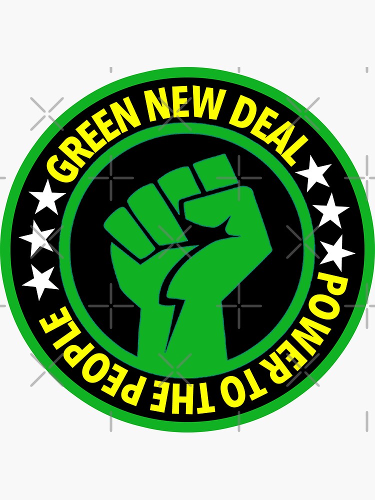 "GREEN New Deal" Sticker for Sale by Thelittlelord | Redbubble