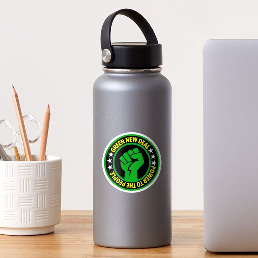 "GREEN New Deal" Sticker for Sale by Thelittlelord | Redbubble