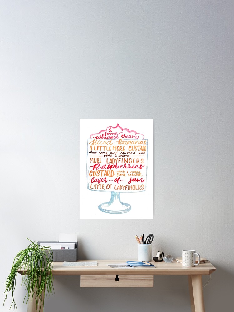 "Traditional English Trifle" Poster for Sale by MathisDesigns | Redbubble
