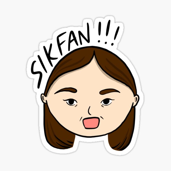 "Sik Fan!!!" Sticker for Sale by TamagoShop | Redbubble