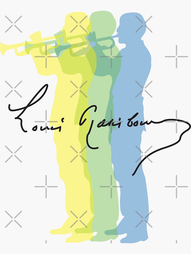 "Louis Armstrong" Sticker for Sale by nickshearer | Redbubble