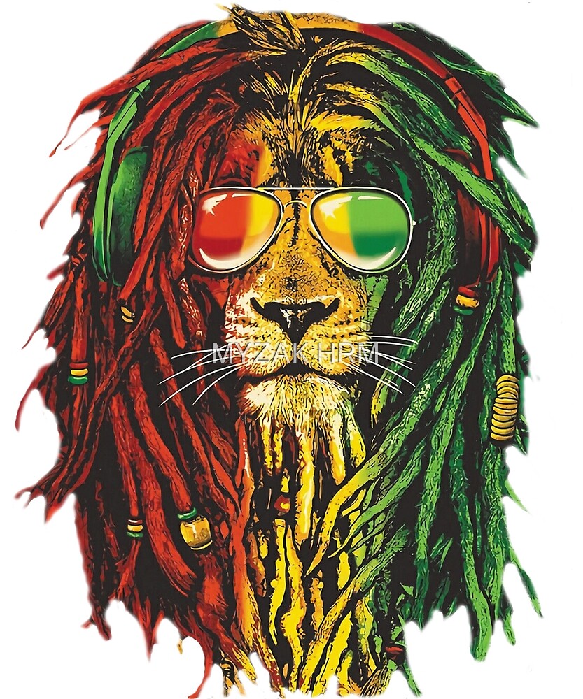 "Rasta Lion Art for Reggae Lover" by MYZAK HRM | Redbubble