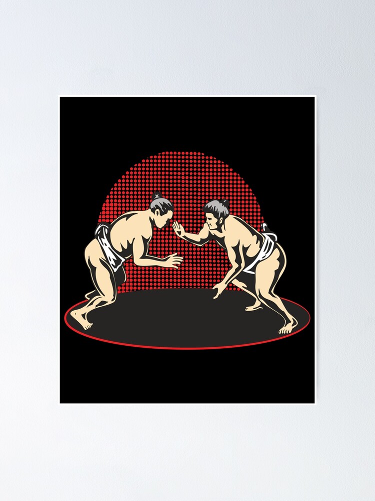 "Vintage Retro Sumo Wrestling Match Sumo Gift" Poster by MintedFresh ...