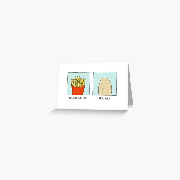 "Fries vs Potato" Greeting Card for Sale by Milkyprint | Redbubble