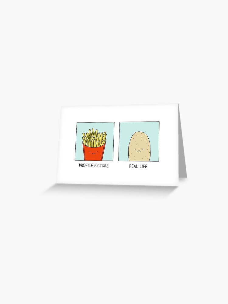 "Fries vs Potato" Greeting Card for Sale by Milkyprint | Redbubble