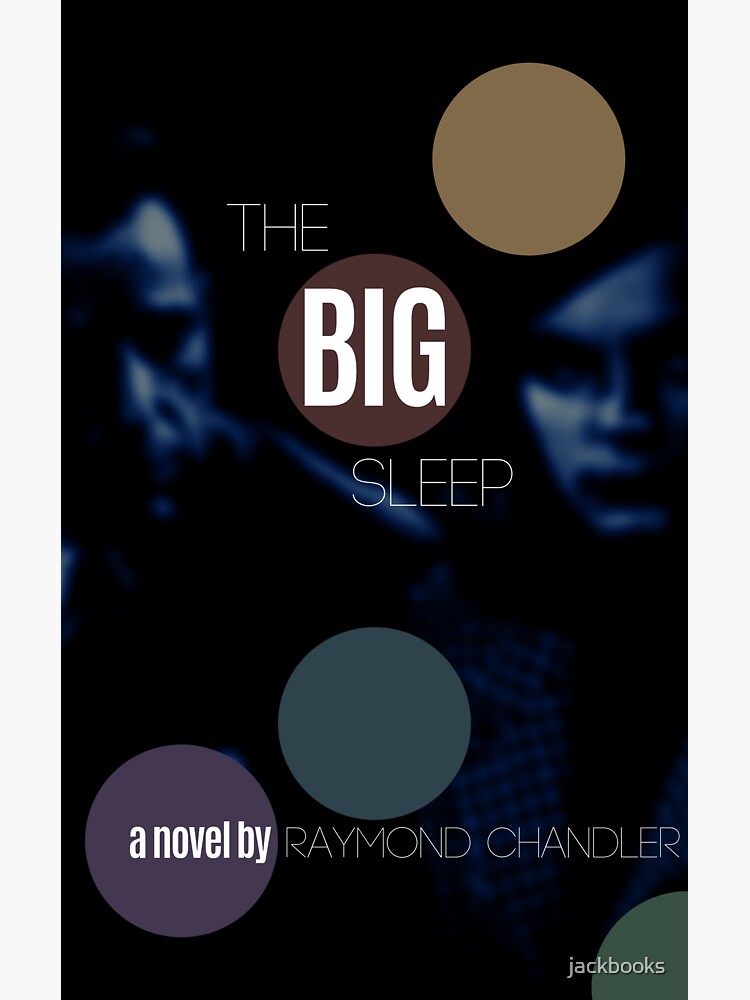 "The Big Sleep - Book cover design" Sticker by jackbooks | Redbubble