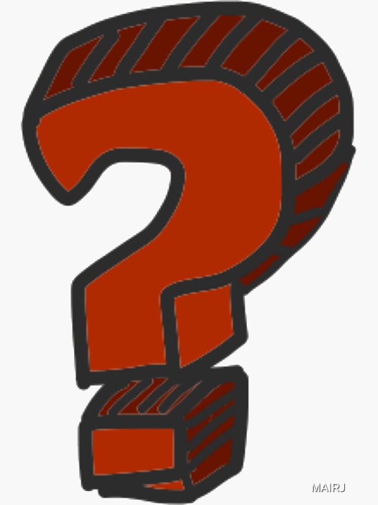 "Red question mark " Sticker by MAIRJ | Redbubble