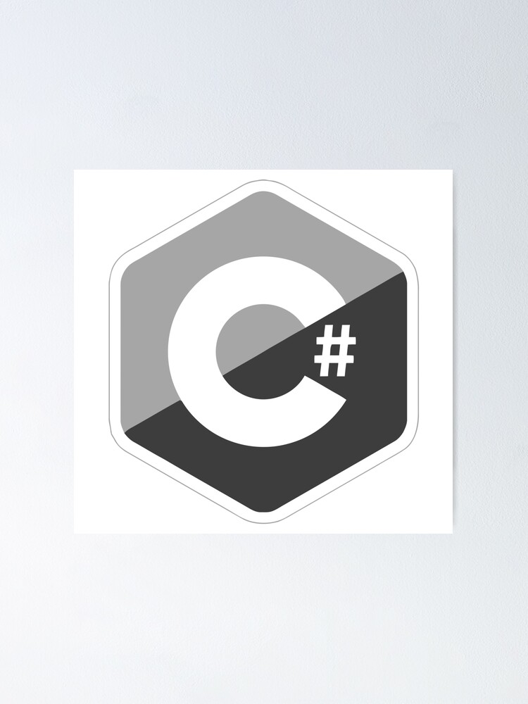 "CSHARP logo" Poster by hasselbackt | Redbubble
