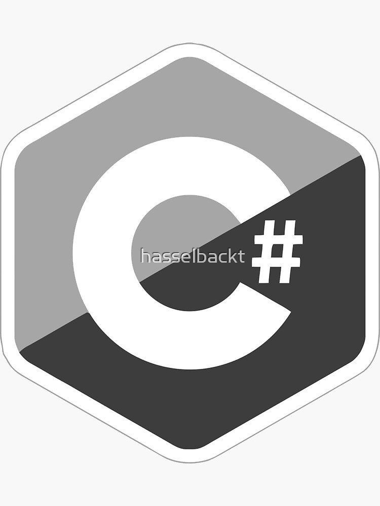 "CSHARP logo" Sticker for Sale by hasselbackt | Redbubble