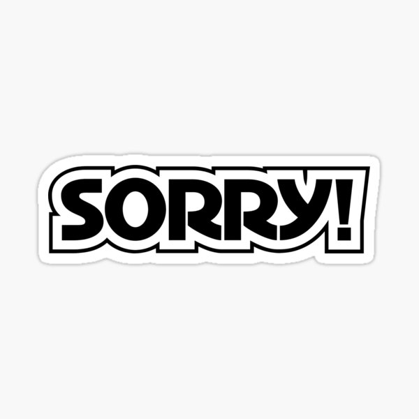 "Sorry Logo" Sticker for Sale by BetaBlaster | Redbubble