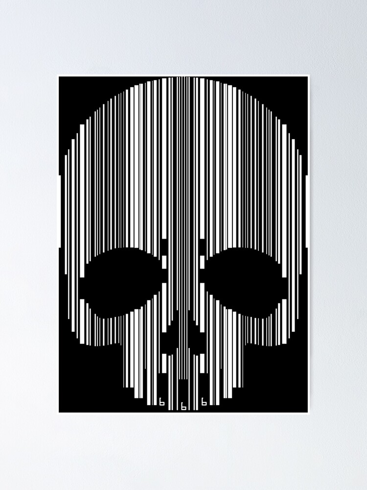 "Barcode Skull" Poster for Sale by moviemaniacs | Redbubble