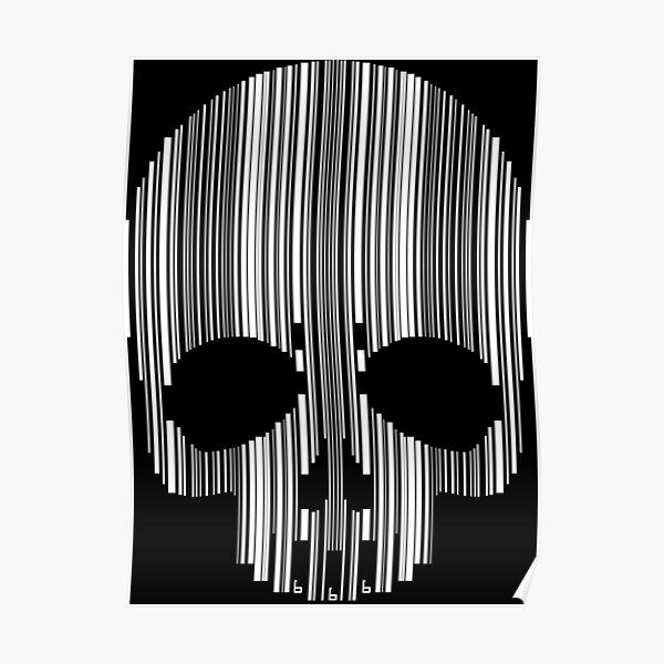 "Barcode Skull" Poster for Sale by moviemaniacs | Redbubble