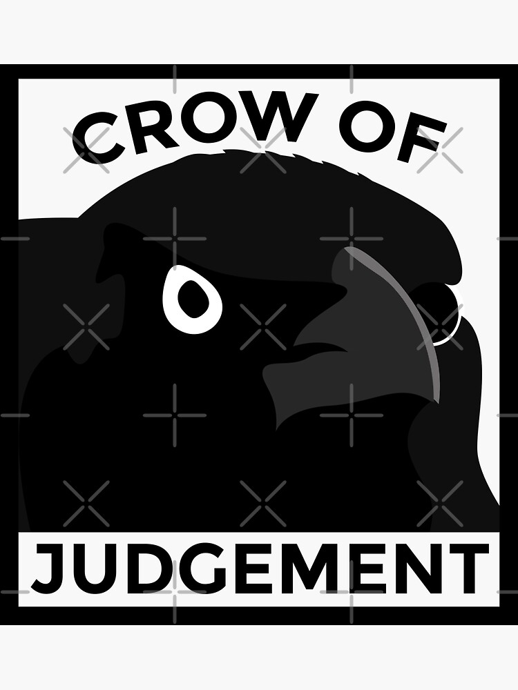 "Crow of Judgement Meme" Sticker by FinestMeme | Redbubble