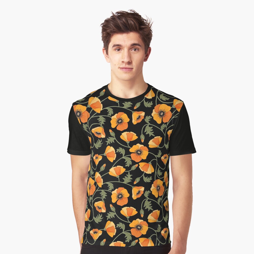 "California Poppies" T-shirt by juditgueth | Redbubble | poppies ...