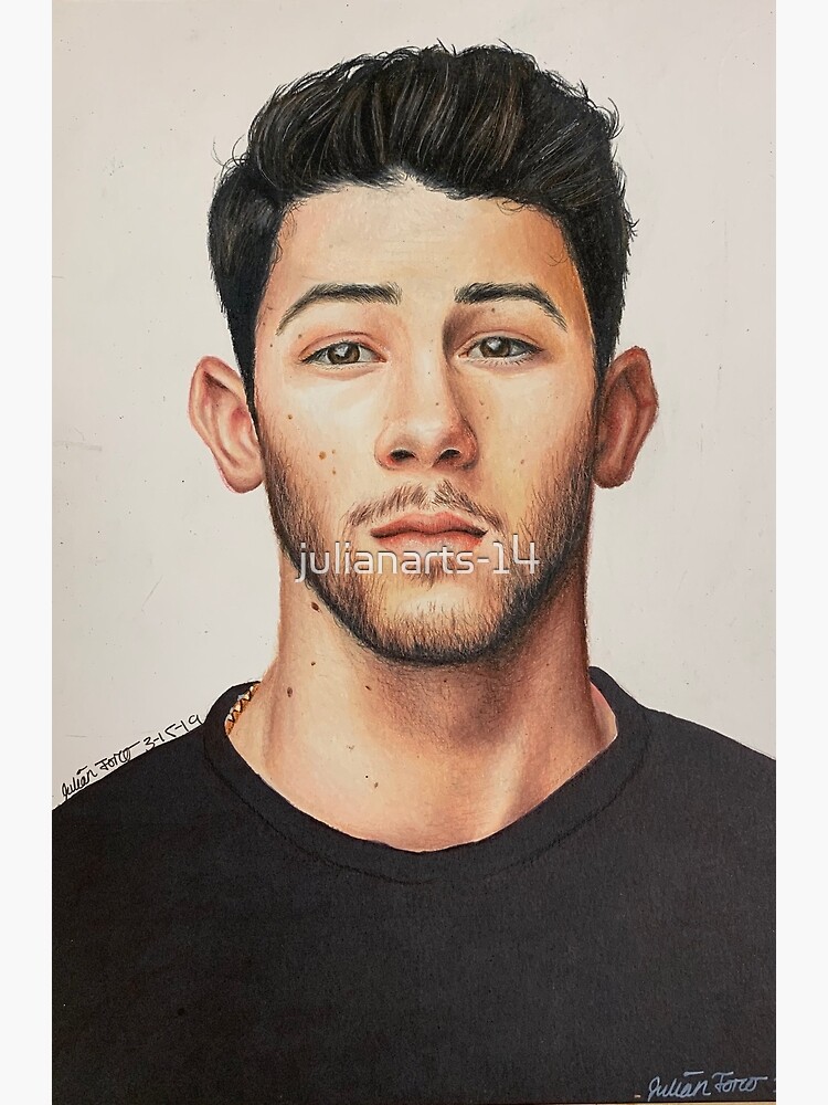 "Nick Jonas Drawing" Poster by julianarts-14 | Redbubble