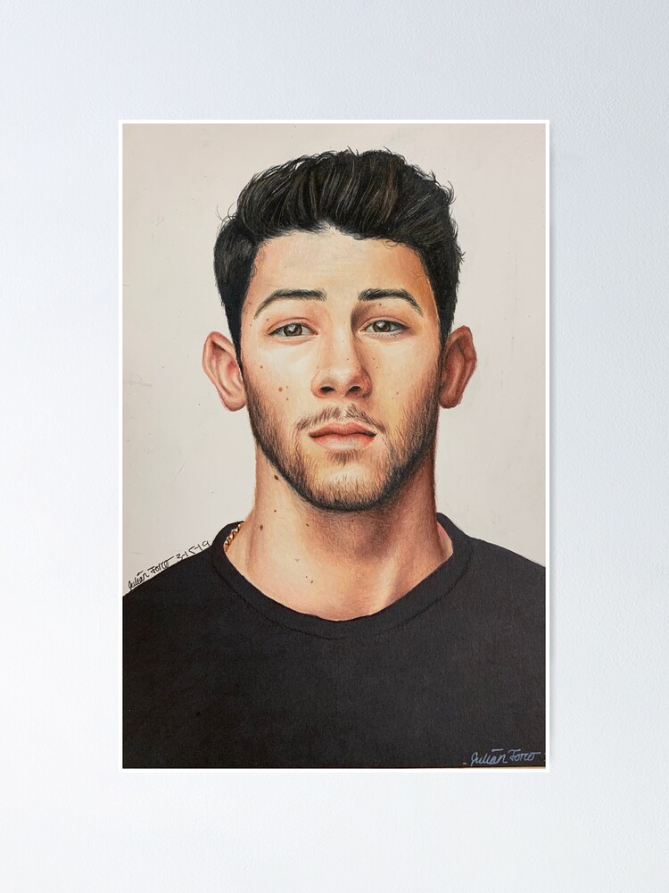 "Nick Jonas Drawing" Poster by julianarts-14 | Redbubble