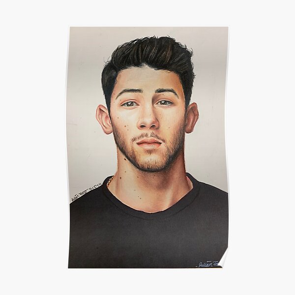 "Nick Jonas Drawing" Poster by julianarts-14 | Redbubble