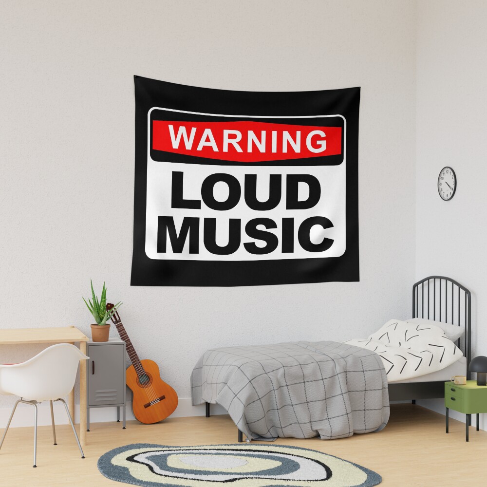 "Loud Music, funny warning sign" Poster for Sale by Alma-Studio | Redbubble