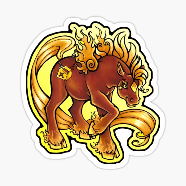 "Arson Pony " Sticker for Sale by cybercat | Redbubble