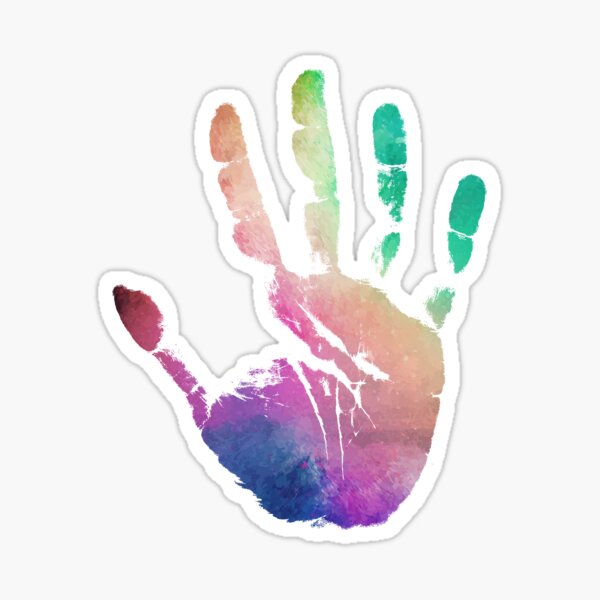 "Handprint" Sticker for Sale by ruiazevedo | Redbubble