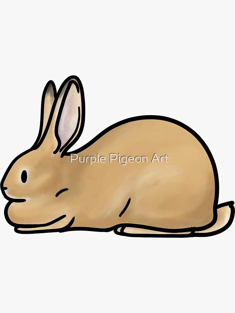 "Fawn Flemish Giant Rabbit" Sticker by wcdesigns | Redbubble