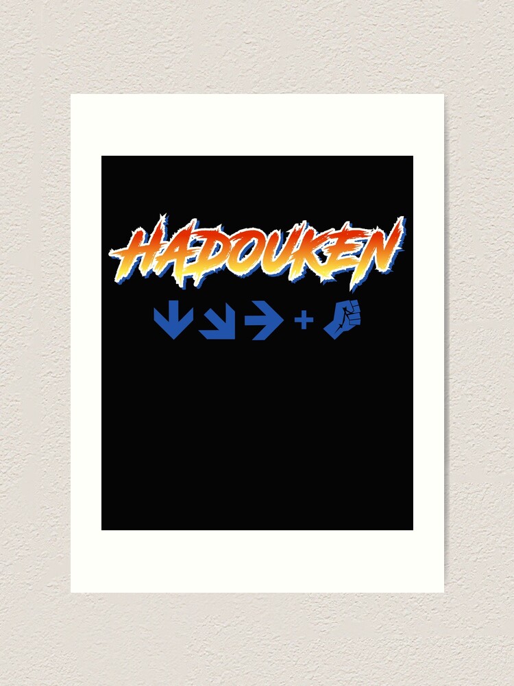 "Hadouken Special Move Gamer Old School Retro Fireball" Art Print for ...