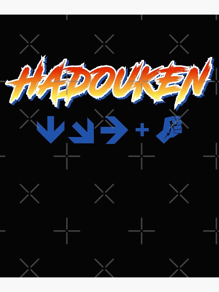 "Hadouken Special Move Gamer Old School Retro Fireball" Poster by ...