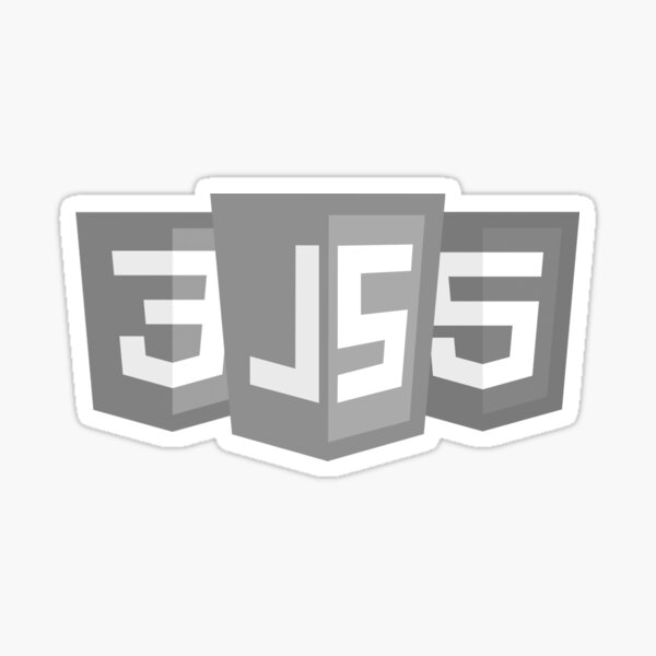 "HTML, CSS and JavaScript - Gray" Sticker by myclubtees | Redbubble