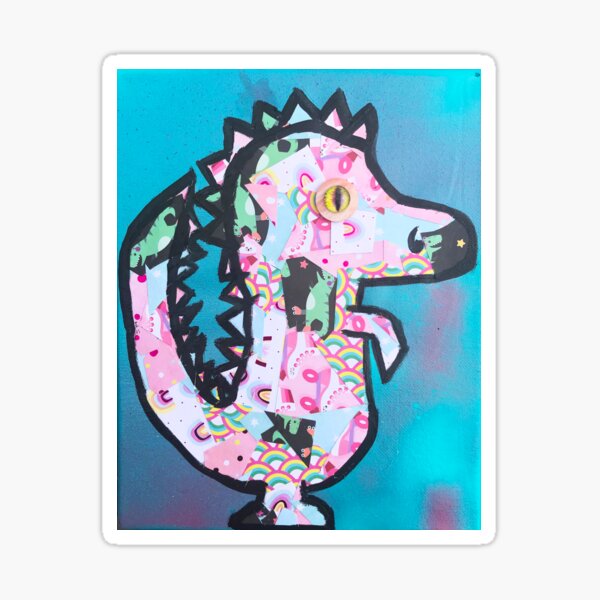 "80's Dragon" Sticker by BleedStainArt | Redbubble