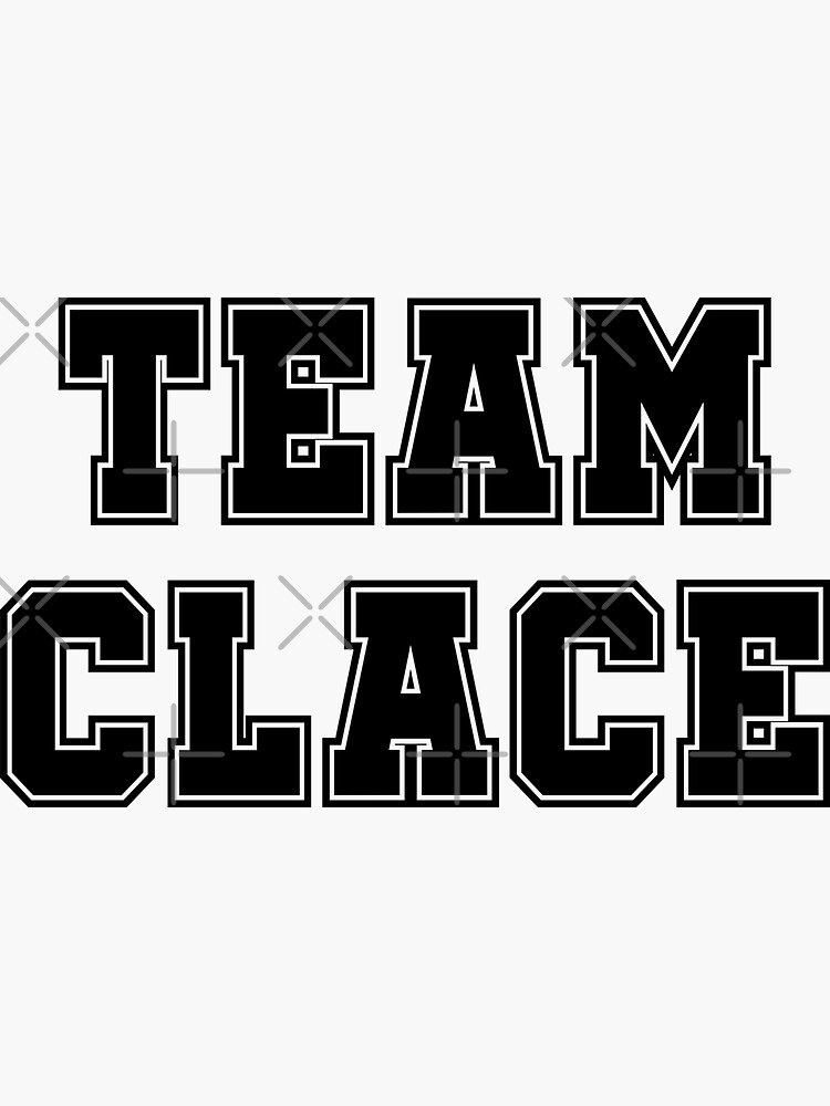 "Team Clace (Black)" Sticker for Sale by AlexVR | Redbubble
