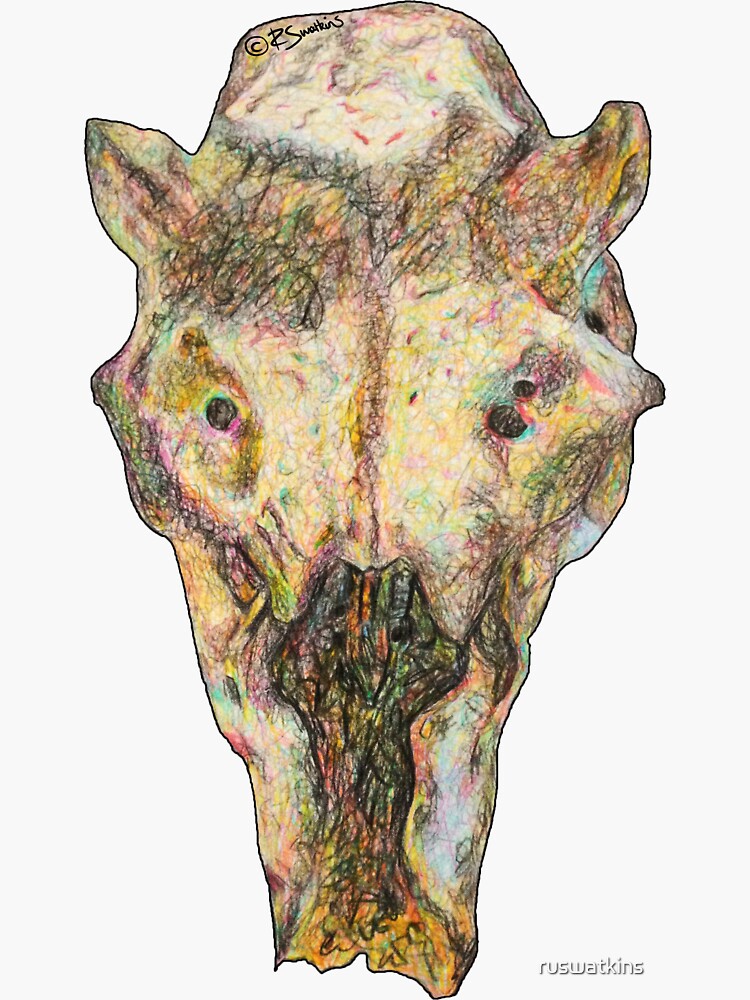 "Animal Skull" Sticker by ruswatkins | Redbubble