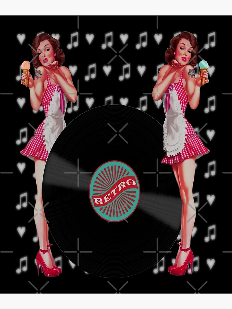"Retro Drive In Diner Pin Up Girls " Poster by photozrus | Redbubble